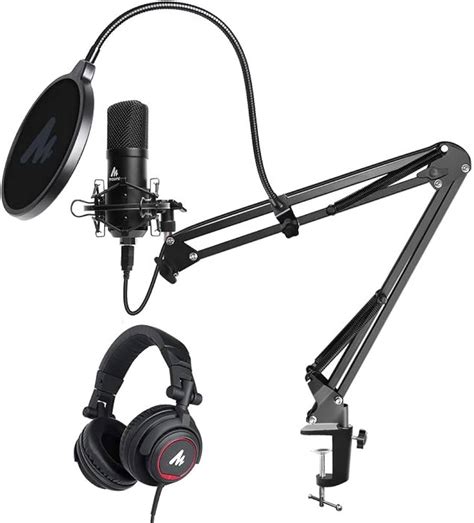 Maono AU A Condenser Podcast Studio Microphone With Boom