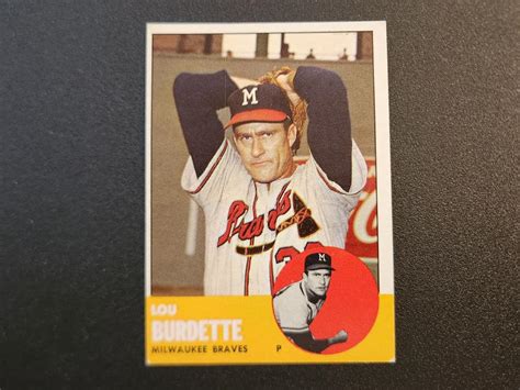 Sold At Auction 1963 Topps Lou Burdette 429