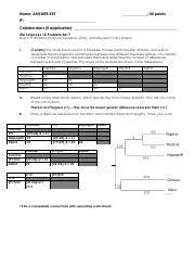 2017 Problem Set 7 KEY Pdf Name ANSWER KEY TF 40 Points Collaborators If Applicable Life