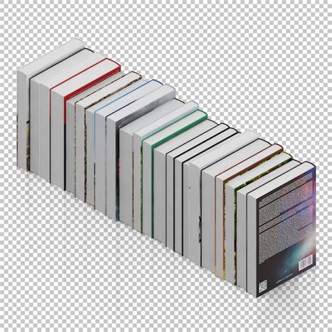 Libros isométricos Archivo PSD Premium