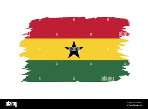 A Detailed And Accurate Vector Illustration Of Ghana Colored Flag Stock