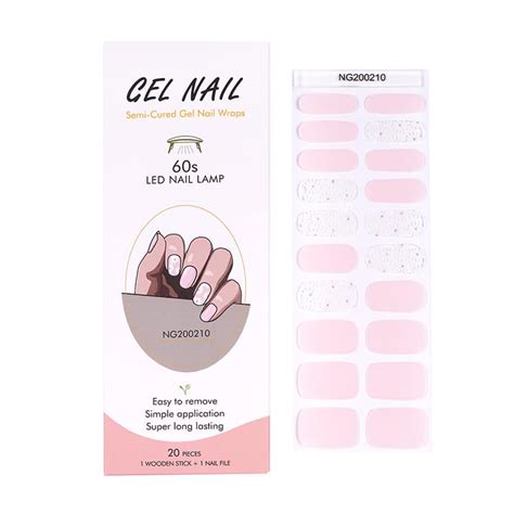 Semi Cured Gel Nail Strips 210 Young Passion Nails