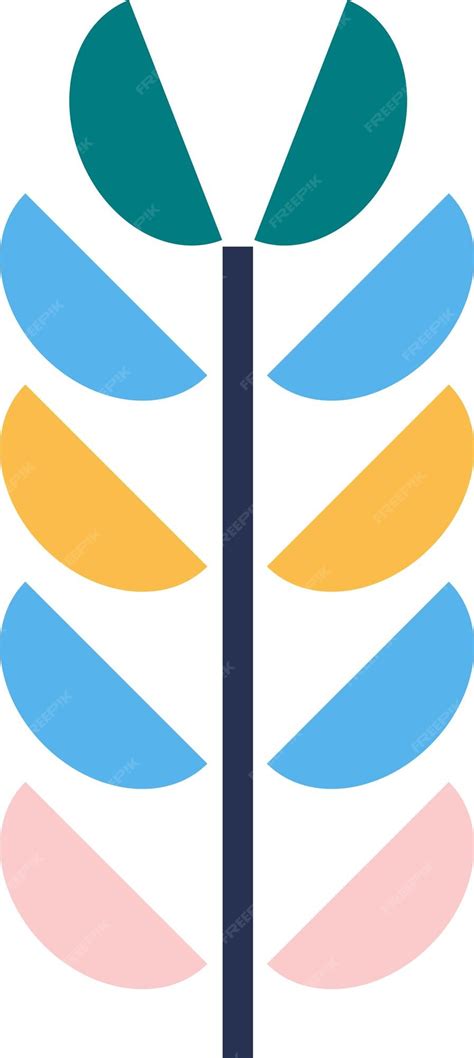 Premium Vector Geometric Abstract Branch With Leaves