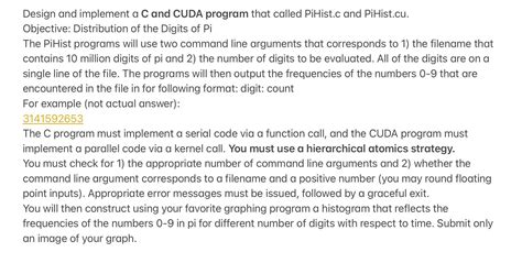 solved design and implement a c and cuda program that called
