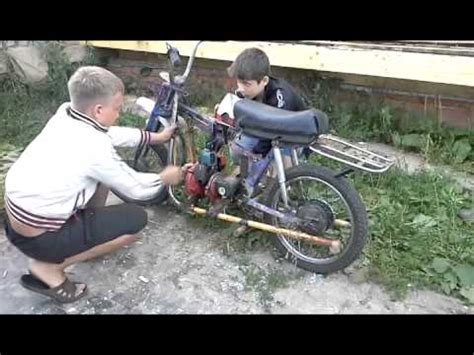 Мопед из бензопилы дружба - YouTube