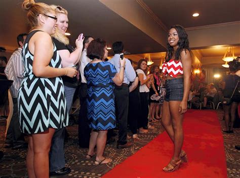 Models Strut Their Stuff For Glamour For Grammar Despite Rain Local