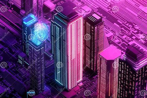 Quantum Annealing Being Executed In A Quantum Processor Stock Image