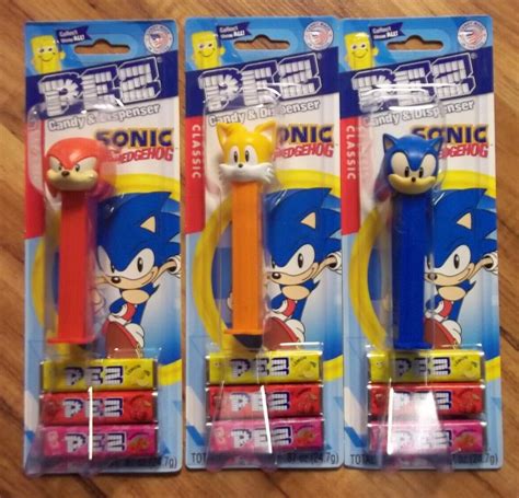 Pez Sonic The Hedgehog Knuckles And Tails Classic Complete Set