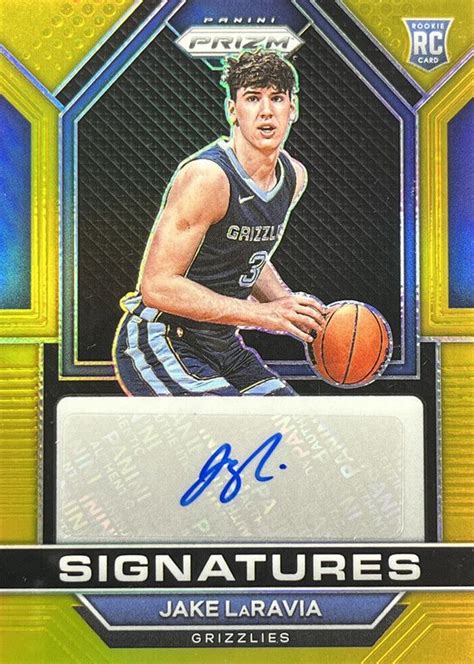 Jake LaRavia 2022 Prizm RSI JLR Rookie Signatures Gold 10 PSA 10