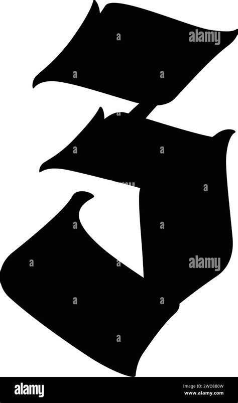 Lettre Dans Le Style Gothique Vecteur Alphabet Calligraphie Et