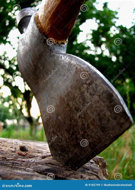 An Axe Stuck In A Tree Royalty Free Stock Photo CartoonDealer Com