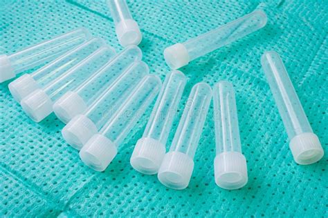 Plastic Test Tubes With Caps For The Collection Of Samples Sampling
