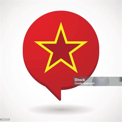 공산주의 아이콘의 붉은 별 격리 된 만화 풍선 개념에 대한 스톡 벡터 아트 및 기타 이미지 개념 공란 공산주의 Istock
