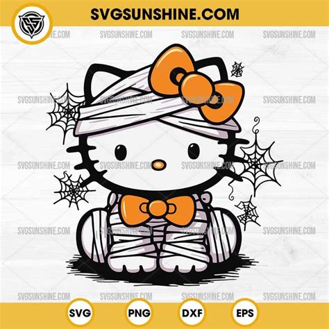 299hello Kitty Mummy Svg Halloween Mummy Hello Kitty Svg Png