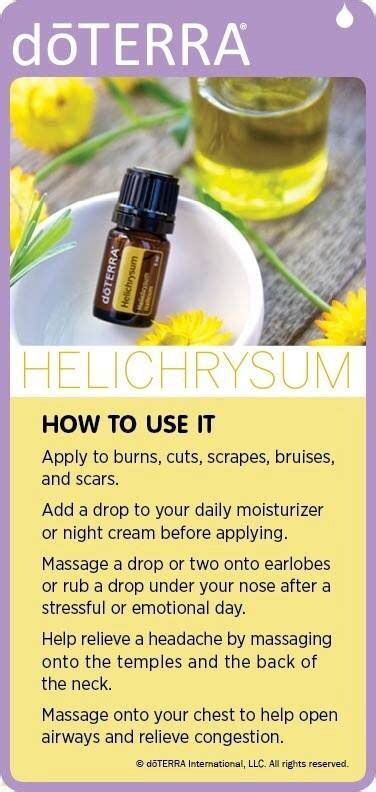 Helichrysum Doterra Essential Oils Recipes Doterra Essential Oils Helichrysum Essential Oil