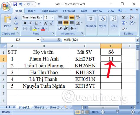 How To Use The Len Function In Excel
