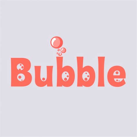 Whimsical Coral Bubble Text Minimalist Logo Design Playground