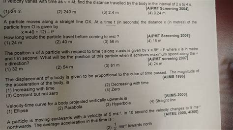 Velocity Time Curve For A Body Projected Vertically Upwards Is 1 Ellip