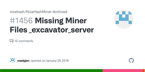 Missing Miner Files Excavatorserver · Issue 1456 · Nicehash