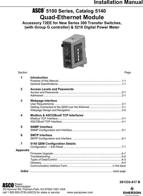Emerson Asco 5140 Quad Ethernet Module Acc 72ee Installation Manual