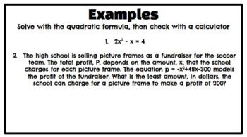 Algebra Quadratic Formula Notes Google Slides By STEM Nerdd TpT