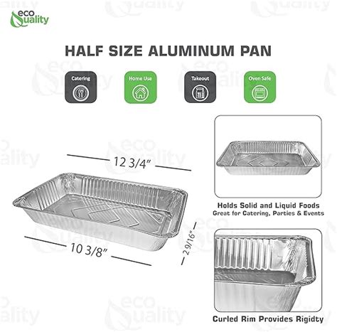 Half Medium Aluminum Smart Pan 100 Ct Usa Concession