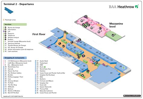 Heathrow Terminal Departures Map