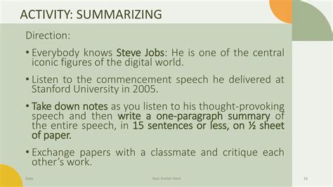 Eapp Lesson 2 Summarizing And Paraphrasing Pdf Resume Writing And Advice Job Search