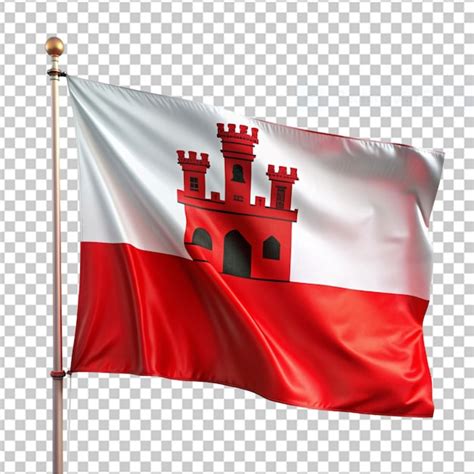 Premium PSD Flag Of Gibraltar Png
