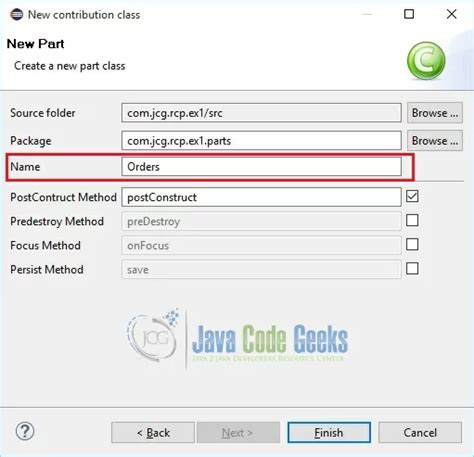 Eclipse Rich Client Platform RCP Tutorial Examples Java Code Geeks