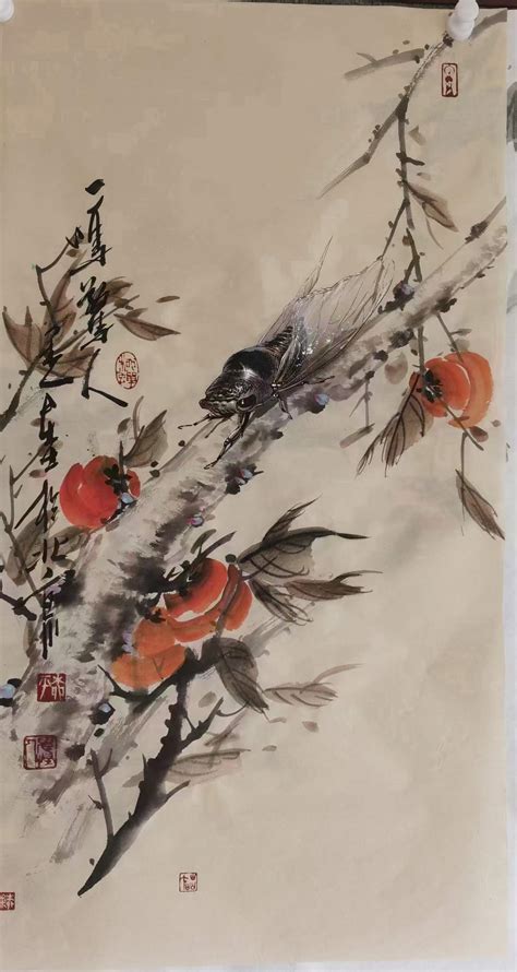 柳平作品赏析 感受当代画蝉第一人的艺术魅力 哔哩哔哩
