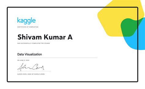Shivam Kumar A Completed The Data Visualization Course On Kaggle