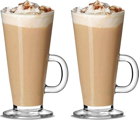 Hot Chocolate Glass Mugs Set Of 2