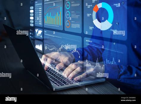 Analyst Working With Financial Report And Business Analytics Dashboard