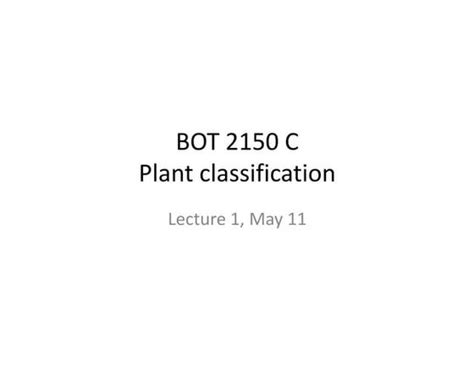 Classification Of Plant1 Repaired 3 Pdf