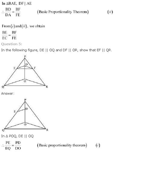 Triangles Class 10 Mathematics Ncert Solutions