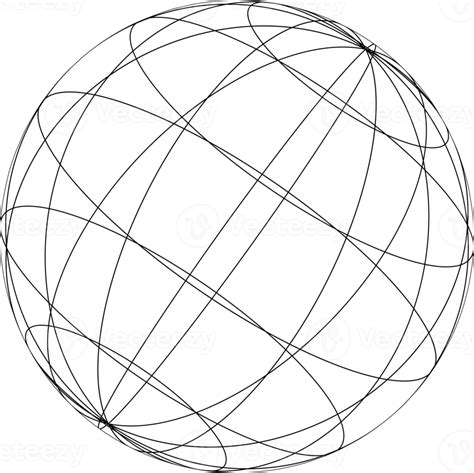 Abstract 3d Thin Line Wireframe For Futuristic Design Element 11028223 Png