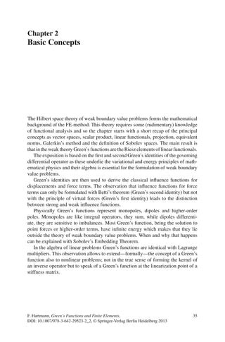 Greens Functions And Finite Elements PDF