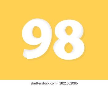 98 Number Vector Modern Layers Design Stock Vector Royalty Free