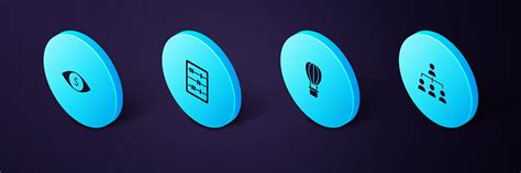 달러 아이콘으로 Isometric 계층 구조 오르간 차트 열기구 아바쿠스와 눈을 설정합니다 벡터 3차원 형태에 대한 스톡 벡터 아트 및 기타 이미지 Istock