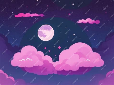 Premium Ai Image Ruby Sky Reverie A View To The Night Sky With White