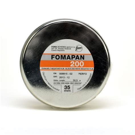 Foma Fomapan 200 ISO 35mm x 100 ft. | Negative film, Black and white ...