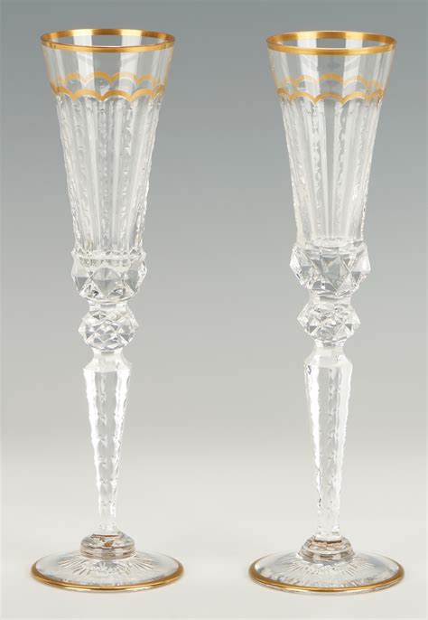 Lot 370 15 St Louis Excellence Crystal Champagne Flutes Case Auctions