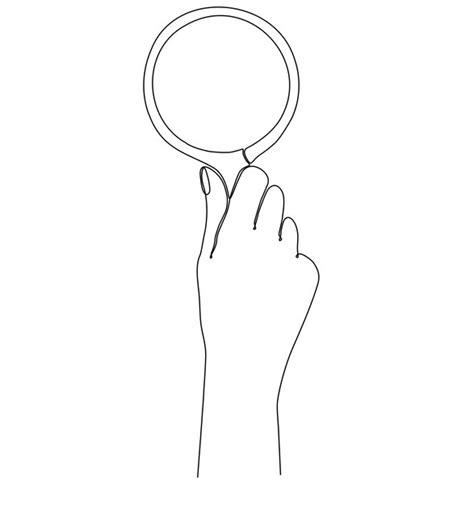 Tenir Licône De La Ligne De Loupe Dessin Au Trait Continu Vecteur