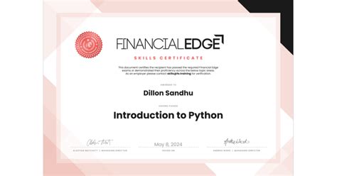 Introduction To Python • Dillon Sandhu • Financial Edge Training