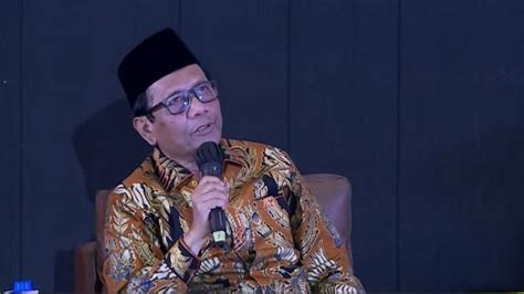 foto mahfud md ungkap makna logo baru hitam putih pasangan nomor urut 3