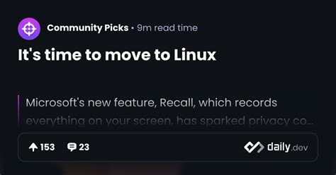 Its Time To Move To Linux Daily Dev