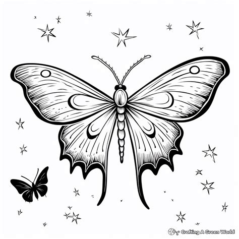 Luna Moth Coloring Pages Free And Printable
