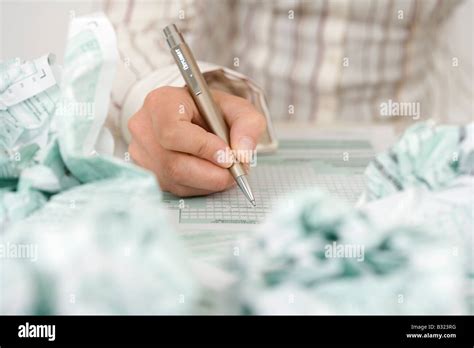 Woman Completing Her Tax Declaration After Several Failed Attempts