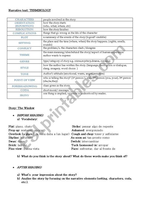 Window Worksheet